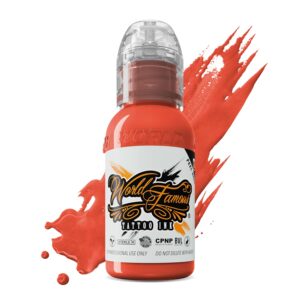 world famous tattoo ink - bora bora peach tattoo ink - professional tattoo ink & tattoo supplies - skin-safe permanent tattooing in bold shades - vegan & non-toxic (1 oz)