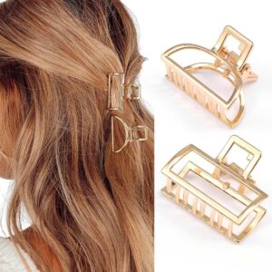 brinie hair claw gold hair clips mini non slip claw clips hair accessories daily party gift for women and girls (2 pcs)