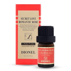 dionel secret love romantic rose inner perfume fragrance oil for underwear women long-lasting feminine fragrance with rich and rose scent 5ml 0.17fl.oz