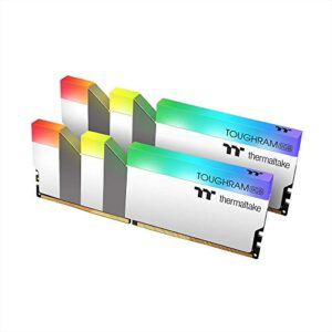 thermaltake toughram rgb 32gb (2x16gb) ddr4 3600mhz c18 1.35v dimm desktop gaming memory, white, r022d416gx2-3600c18a