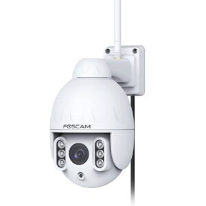 foscam ht2 1080p outdoor 2.4g/5ghz wifi ptz ip camera, 4x optical zoom pan tilt security surveillance speed dome, 2-way audio with mic & speaker, 165ft night vision, cmos image sensor, ip66