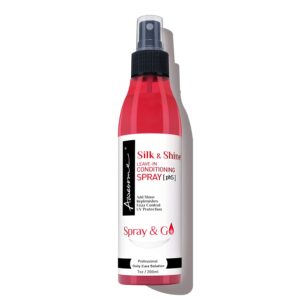 awesome silk & shine leave in conditioner spray, ph5, detangles & replenishes, leaves excellent scent, anti-frizz, provides extra moisture & freshness feeling, uv protection, 7 fl oz