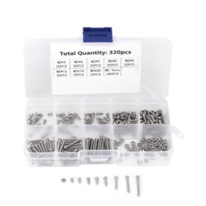 screws set-320pcs m2 machine screws set fasteners for laptop/hard disk/keyboard/phone/pc