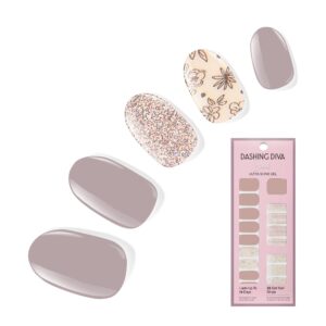 dashing diva gloss nail strips lavendar dreams | uv free, chip resistant, long lasting gel nail stickers | contains 32 nail wraps, 1 prep pad, 1 nail file