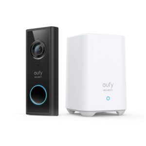 eufy security, wireless video doorbell (battery-powered) with 2k hd, no monthly fee, on-device ai for human detection, 2-way audio, simple self-installation (renewed)