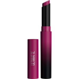 maybelline color sensational ultimatte matte lipstick, non-drying, intense color pigment, more berry, warm berry purple, 1 count