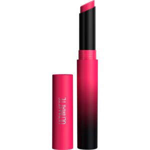 maybelline color sensational ultimatte matte lipstick, non-drying, intense color pigment, more magenta, magenta pink, 1 count