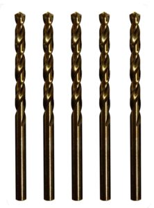 stroton metric m42 8% cobalt drill bits for stainless steel and hard metal (4.5mm x 5pcs)