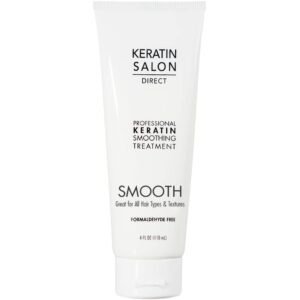 keratin salon direct keratin hair treatment, 4 oz | frizz control, formaldehyde free, salon quality, smoothing treatment, long lasting, cream for all, frizzy, curly, dry, damaged hair