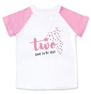 wild and happy 2nd birthday party tee shirt for 2 year old little girls, size 2t