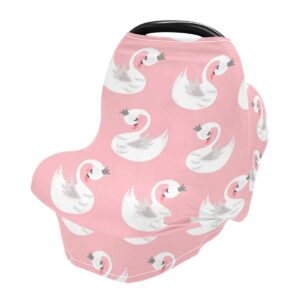 nursing cover breastfeeding scarf swan - baby car seat covers, stroller cover, carseat canopy (902b6)