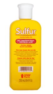 sulfur grisi, facial wash and cleanser, reduces oil excess pimples. 8.4 fl oz, bottle