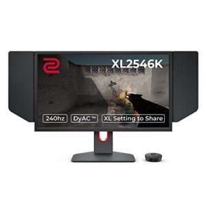 benq zowie xl2546k 24.5 inch 240 hz gaming monitor, dyac+, smaller base, shield