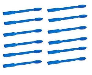 plastic spatula for lab one side spoon and one side flat, pack of 12, 200 mm