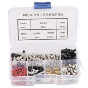 202pcs motherboard hard disk screws pc assortment kit computer repairing accessories duoer