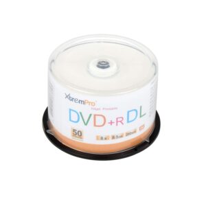 dvd+r dl recordable double layer dvd blank discs in spindle (xtrempro 50pcs)