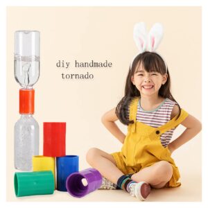 tornado toy, 5pcs tornado bottle connectors, water vortex tornado maker tube, tornado in a bottle transfer connector for scientific experiment and test