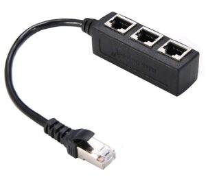 rj45 ethernet splitter cable rj45 1 male to 3 female socket port lan ethernet network splitter adapter cable compatible with cat5 cat5e cat6 cat7