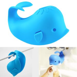 bath spout cover for bathtub,baby shower protector cover a fun way to protects baby from bumping head during bathing time cute soft whale design making for enjoyable safe baths (1 pack,blue)