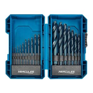 hft 17pc black oxide drill bit set