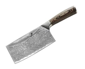 zhen thunder-v series japanese 67 layers vg-10 damascus steel light slicer chopping cleaver, 6.5-inch