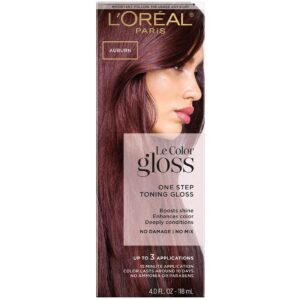 l’oréal paris le color one step toning hair gloss, auburn, 4 ounce