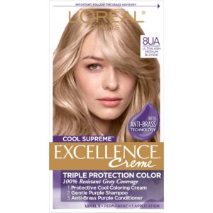 l’oréal paris cool supreme permanent hair color, ash ultra ash medium blonde 8.11, (pack of 1)