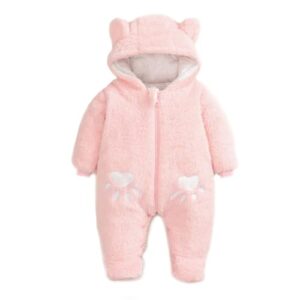 simplee kids baby infant boy girl winter warm snowsuit outwear newborn hooded footed romper jumpsuit for 0-3 months