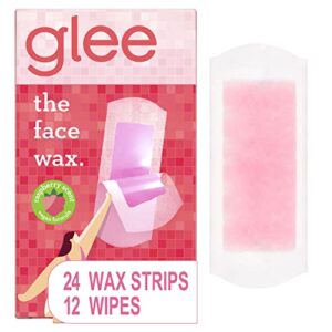 joy glee face wax strips hair removal - 24 strips