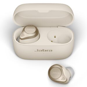 jabra elite 85t true wireless bluetooth earbuds, gold beige – advanced noise-cancelling earbuds with charging case for calls & music – wireless earbuds with superior sound & premium comfort, 12