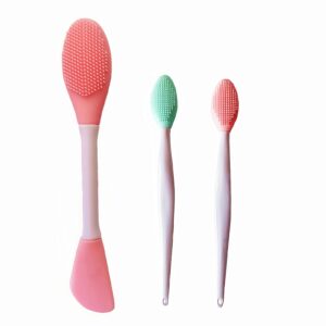 3 pcs lip scrub brush face lip scrubber tool face lip exfoliator brush silicone lip brush exfoliating lip brush lip scrub tool for lips and face