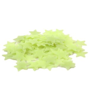 myxp 100pcs home wall glow in the dark stars stickers for ceiling, glow in the dark stars non-toxic reusable glow in the dark stars room decorations,small -green