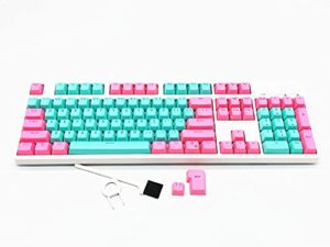 104 keys miami pbt doubleshot backlit keycaps ansi/iso keyset oem profile for 60%/87 tkl/104/108 cherry mx switches gaming mechanical keyboards (miami)