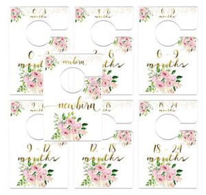 mumsy goose nursery closet dividers mauve floral baby clothes dividers girl grey pink and gold closet organizers