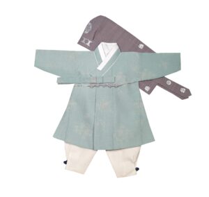 korean hanbok boy baby 100th days baikil party celebration clothing set light khaki 100