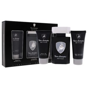 tonino lamborghini mitico men 3 pc gift set 4.2oz edt spray, 3.4oz shower gel, 3.4oz after shave balm