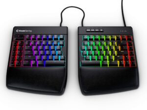 kinesis gaming freestyle edge rgb split mechanical keyboard (mx brown) (renewed)