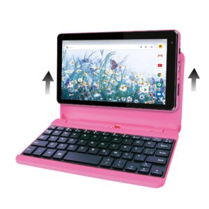 rca voyager pro+ [rct6876q22k00] 7 inches 2gb ram 16gb storage with keyboard case tablet android 10 (go edition) (pink)