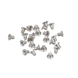 uxcell m1.4 x 2mm phillips screw fastener silver tone for laptop pc tv fan switch 500pcs