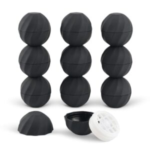 longway 0.24oz (7ml) empty lip balm sphere containers | screw cap lipstick tubes/chapstick tubes/chapstick holder for lip gloss & bpa free (pack of 10, black)