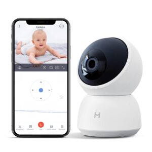 imilab indoor security camera, c20 wifi 1080p surveillance ip camera for pet/nanny/baby monitor, with human tracking, night vision, 2-way audio