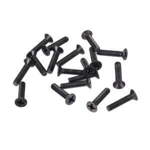 uxcell m3.5 x 16mm phillips screw fastener black for laptop pc tv fan switch 200pcs