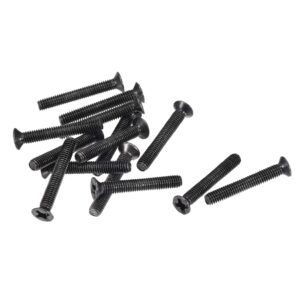 uxcell m3 x 20mm phillips screw fastener black for laptop pc tv fan switch 50pcs