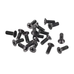 uxcell m3.5 x 10mm phillips screw fastener black for laptop pc tv fan switch 200pcs