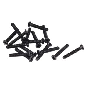 uxcell m2.5 x 16mm phillips screw fasteners black for laptop pc tv fan switch 350pcs