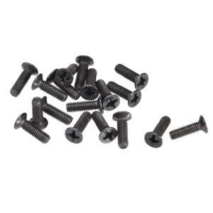 uxcell m3.5 x 12mm phillips screw fastener black for laptop pc tv fan switch 50pcs