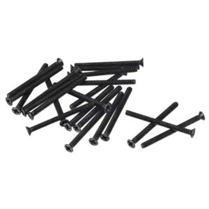 uxcell m3 x 35mm phillips screw fastener black for laptop pc tv fan switch 50pcs