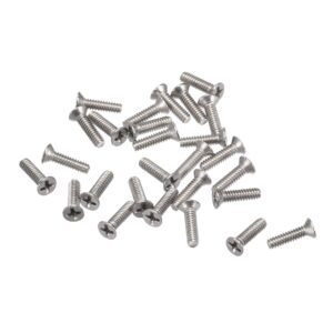 uxcell m1.6 x 6mm phillips screw fastener silver tone for laptop pc tv fan switch 500pcs