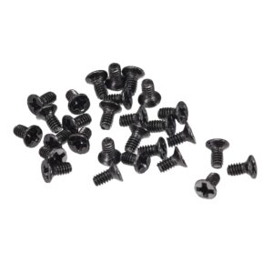 uxcell m2 x 4mm phillips screws fastener black for laptop pc tv fan switch 500pcs