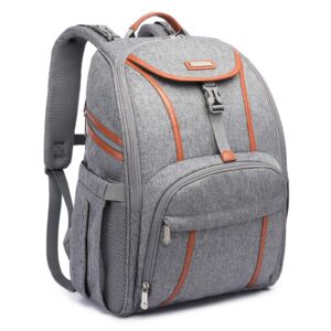 diaper bag backpack, billiton diaper bags for baby boy girl,baby bags for boys girls,large diaper bag with changing station pad, multi-function waterproof baby diaper bag backpack, grey